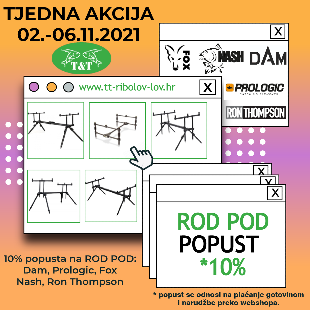 Tjedna akcija 02. - 06.11.2021 - ROD POD 10% POPUSTA - TT Ribolov Lov